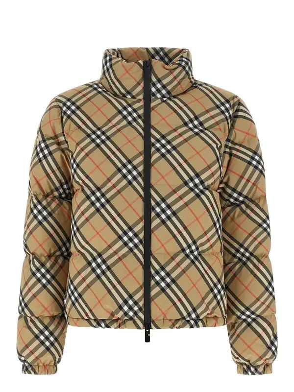 Burberry Ambleside Check' Down Jacket - Beige