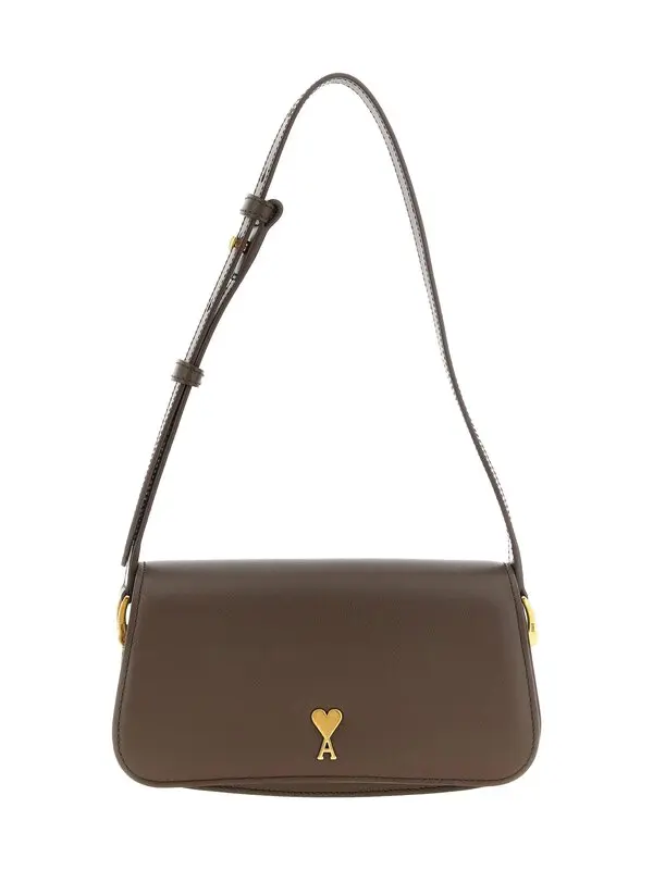 AMI Paris Paris Paris' Shoulder Bag - Brown