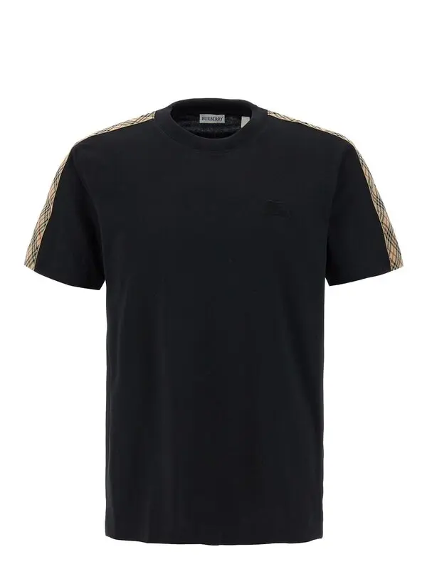 Burberry Check Tape T-shirt - Black