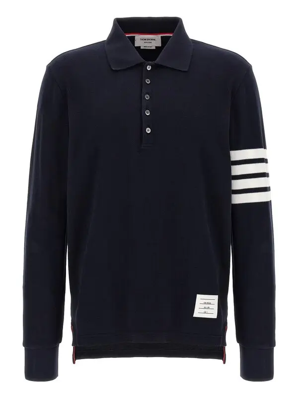Thom Browne 4bar' Polo Shirt - Blue