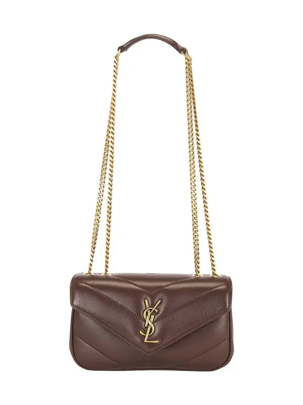 Saint Laurent Mini Loulou Chain Bag - Deep Hickory