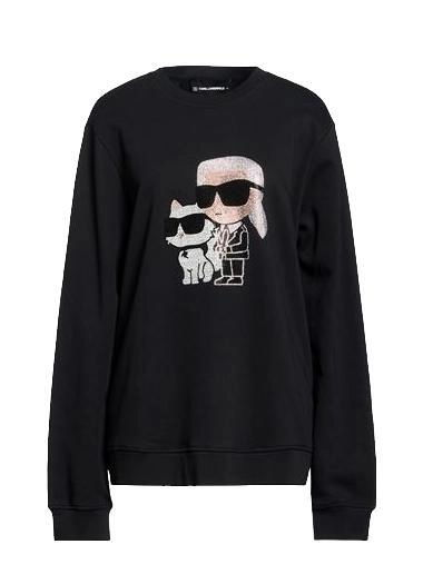 Karl Lagerfeld Sweatshirt Size Organic Cotton, Recycled Polyester - Black