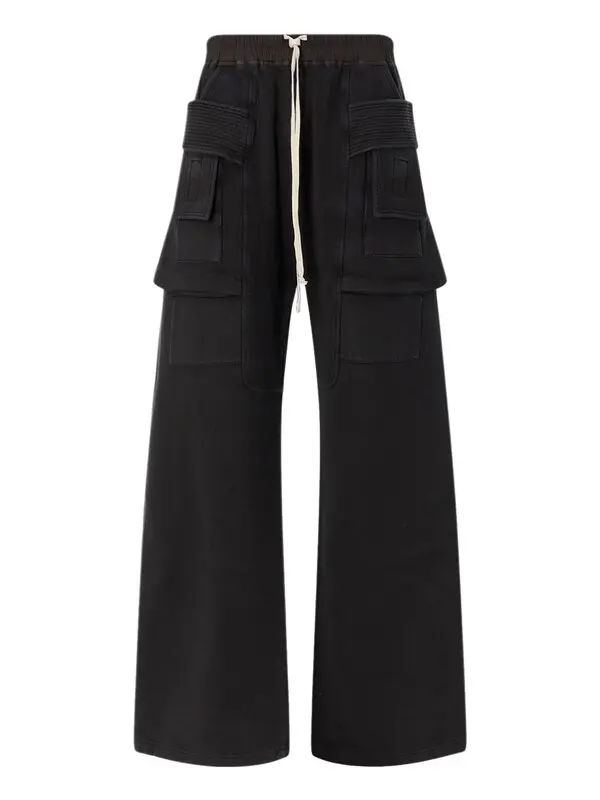 Rick Owens Cotton Cargo Trousers - Black