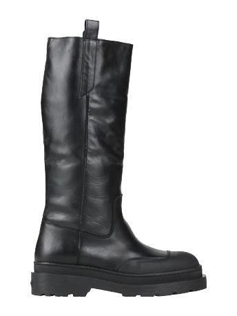 Maison Scotch Boot Size Leather - Black