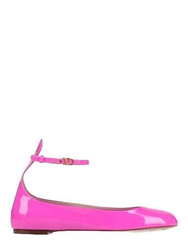Valentino Garavani Leather Ballet Flats - Fuchsia
