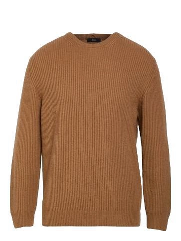 Herno Wool And Cashmere Crewneck Sweater - Camel