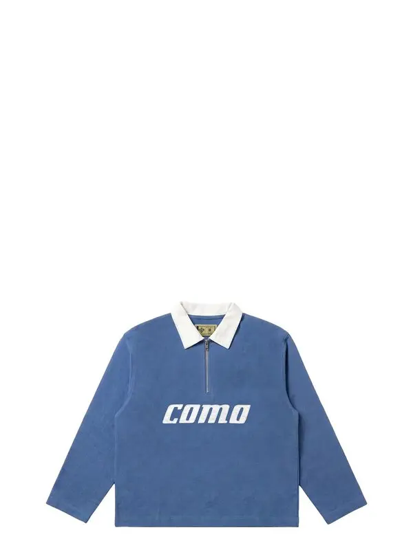 COMO 1907 Retro Classic Quarter Zip Sweatshirt - Blue