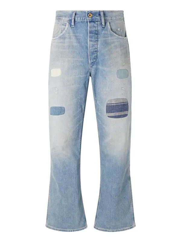 Ralph Lauren Straight-leg Distressed Jeans - Blue