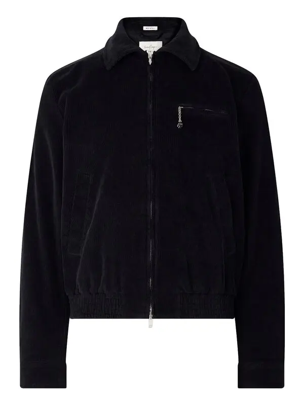 SECOND / LAYER Cotton-corduroy Blouson Jacket - Black