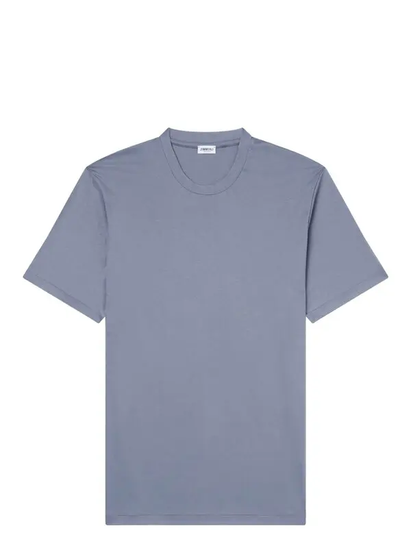 Zimmerli Sea Island Cotton-jersey T-shirt - Blue