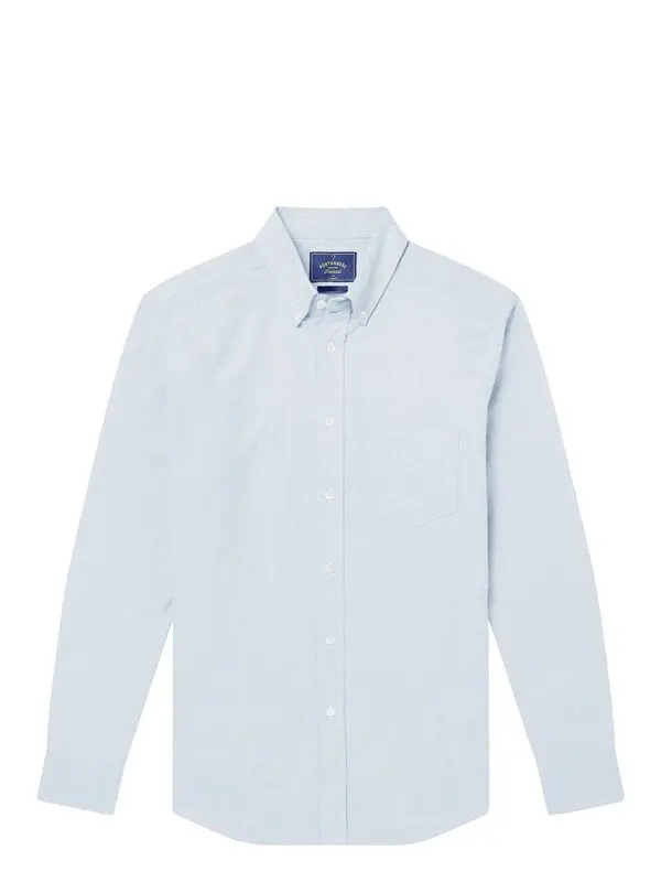 Portuguese Flannel Button-down Brushed-cotton Oxford Shirt - Blue