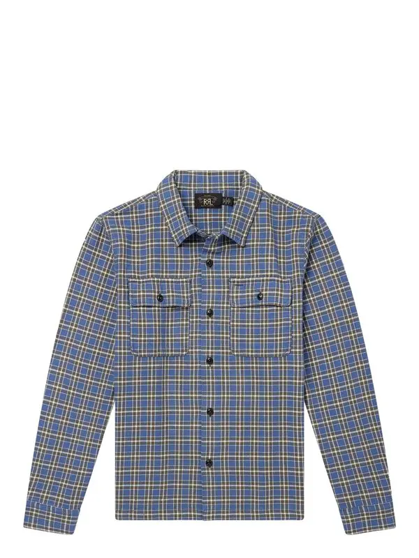 Ralph Lauren Matlock Checked Cotton-twill Shirt - Blue