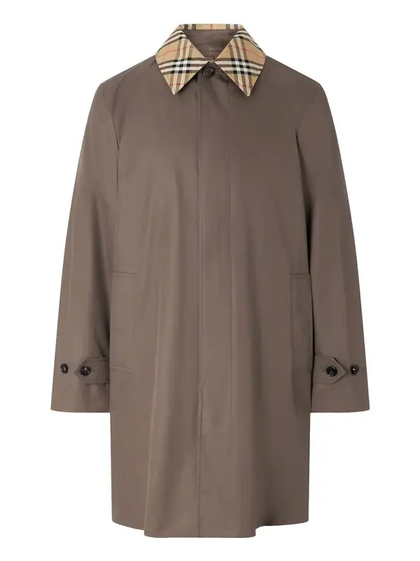 Burberry Tottenham Checked Cotton-gabardine Trench Coat - Brown