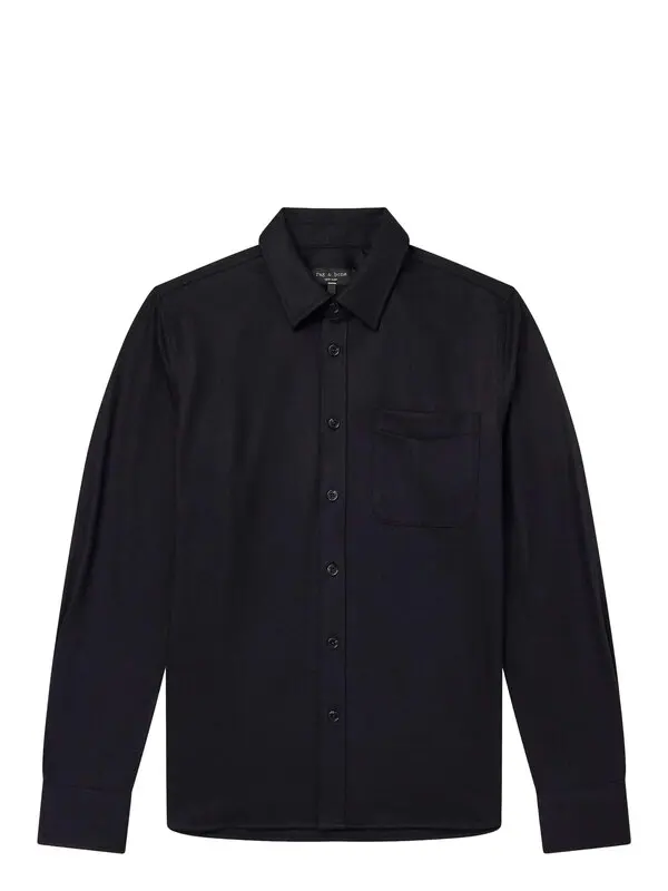 Rag & Bone Wool-blend Flannel Overshirt - Black