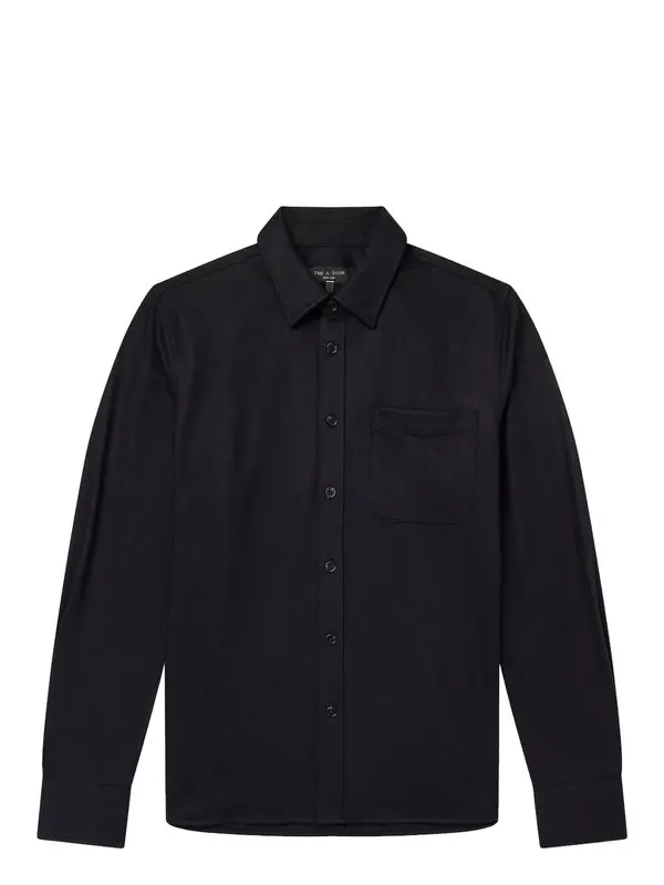 Rag & Bone Wool-blend Flannel Overshirt - Black