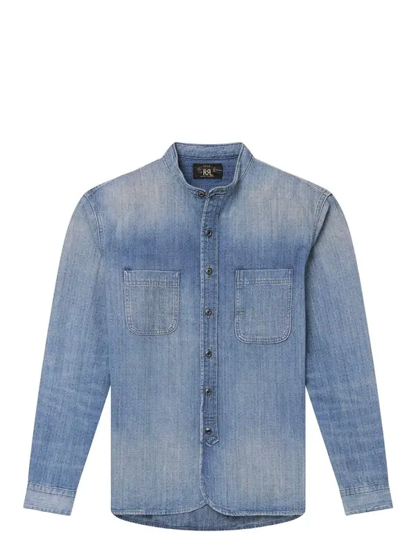Ralph Lauren Tombstone Washed Denim Shirt - Light Blue