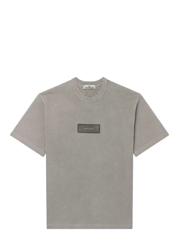 Stone Island Logo-print Cotton-jersey T-shirt - Gray