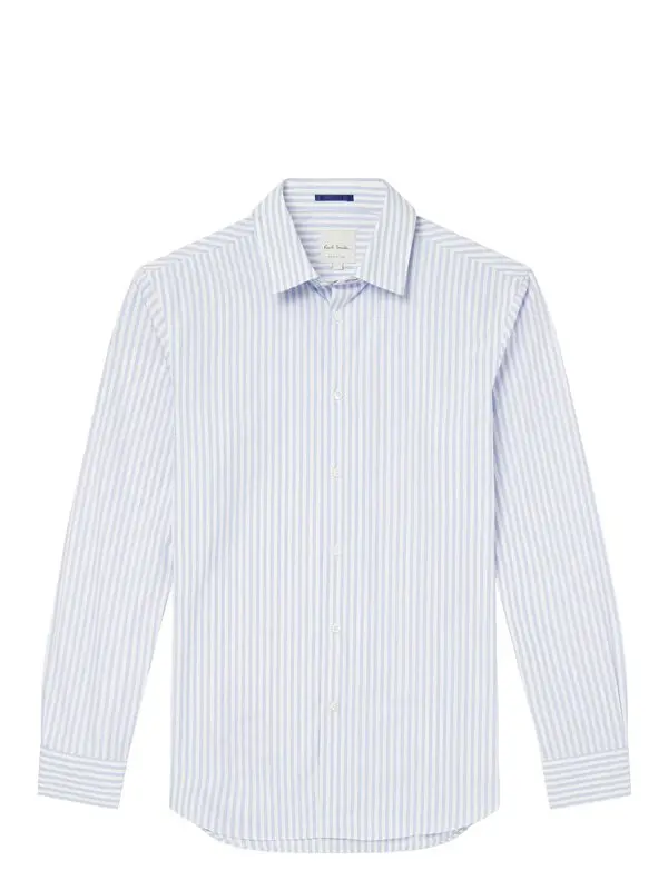 Paul Smith Bengal Striped Cotton-poplin Shirt - Blue