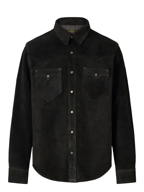 Ralph Lauren Willett Suede Jacket - Black