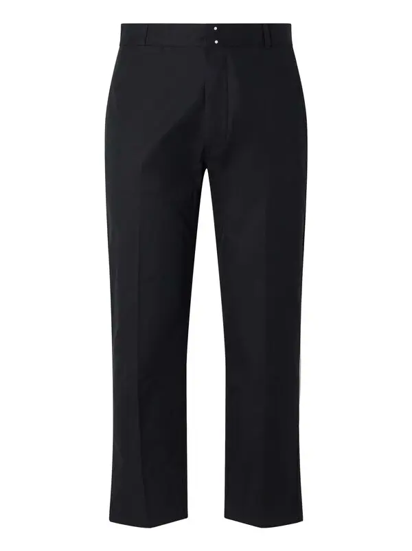 AMI Paris Parisian-fit Straight-leg Cotton-gabardine Trousers - Black