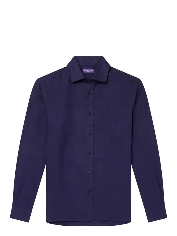 Ralph Lauren Purple Label Halton Linen Shirt - Blue