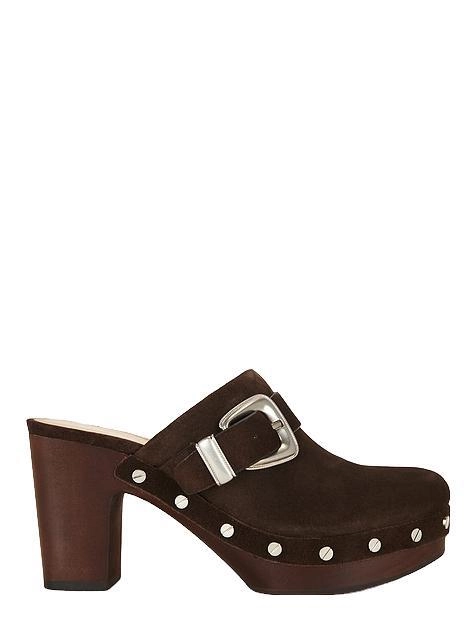 Veronica Beard Larken Clog In Chocolate - Espresso