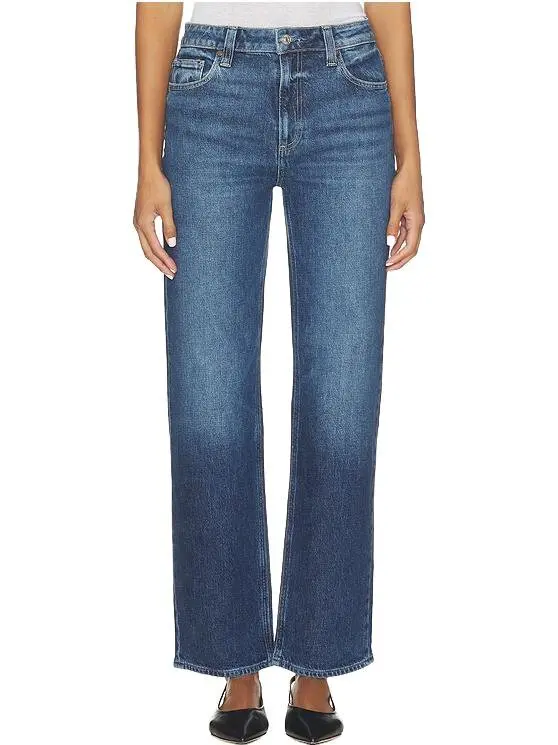 Paige Stevie Slim Straight Jeans In Blue - Jetty