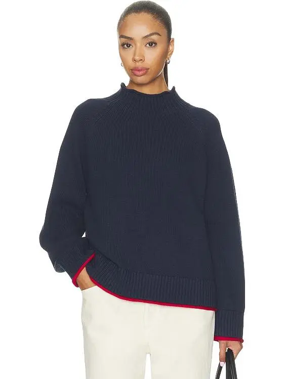 Rag & Bone Hazel Roll Neck Pullover - Navy