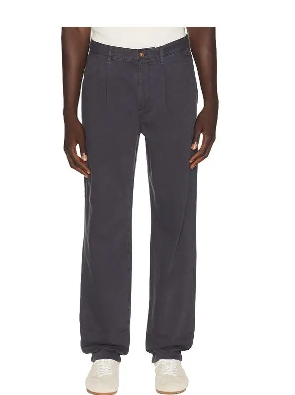 Marine Layer Relaxed Pleated Pant In Black - India Ink