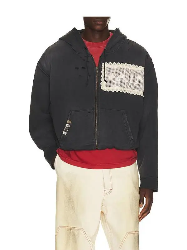 STRIKE OIL Pain Bubble Zip Hoodie - Black