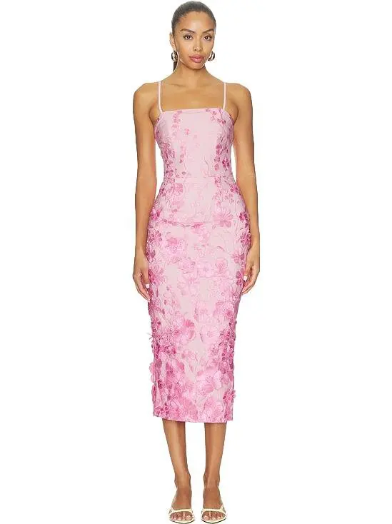 LOVERS AND FRIENDS Ayriel Midi Dress - Pink