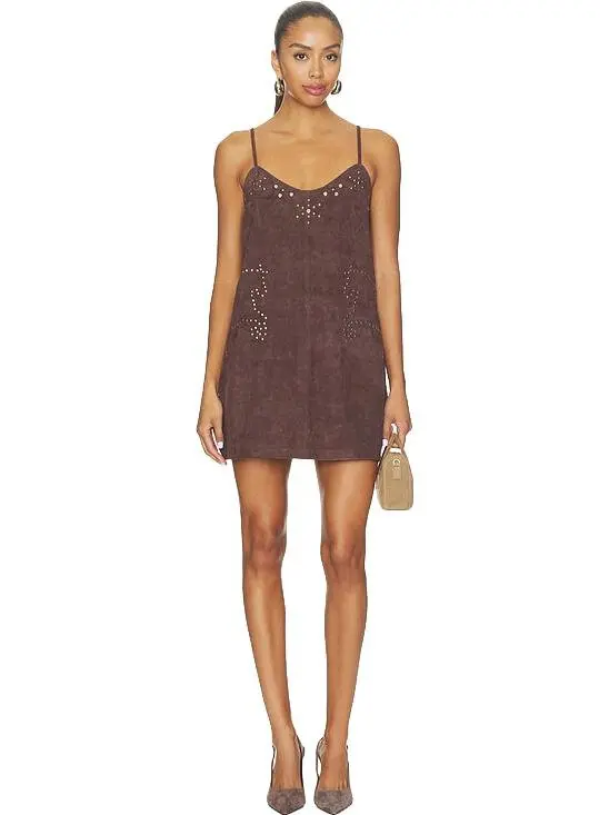 UNDERSTATED LEATHER Saddle Up Slip Dress - Brown