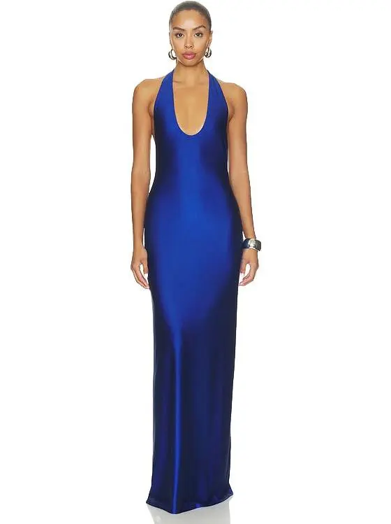 Nbd Naira Gown In Blue - Cobalt