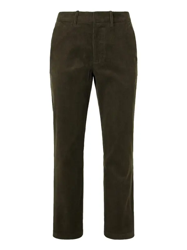 Mr P. Slim-fit Straight-leg Cotton-corduroy Trousers - Green