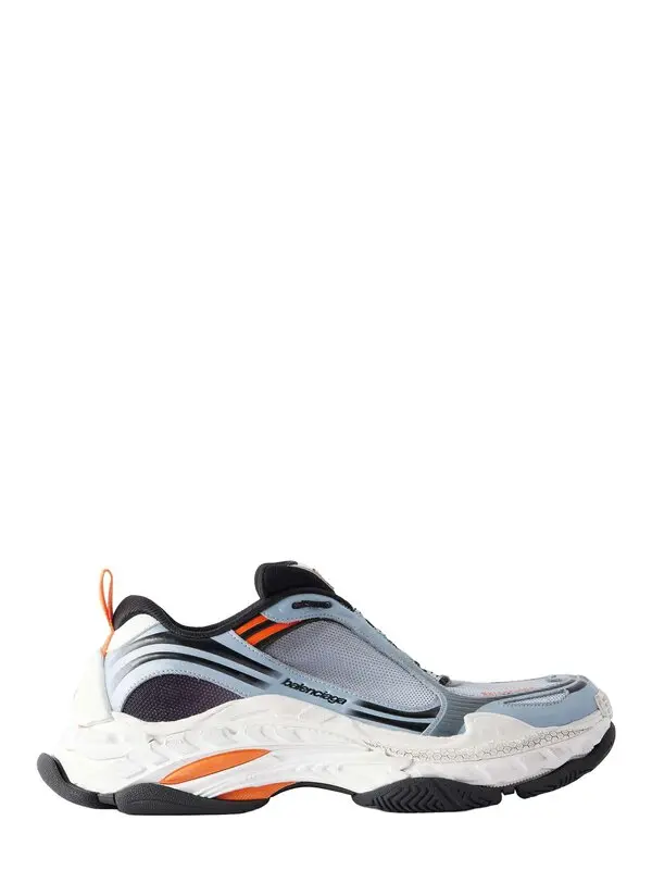 Balenciaga Triple S.2 Rubber-trimmed Mesh Sneakers - Blue