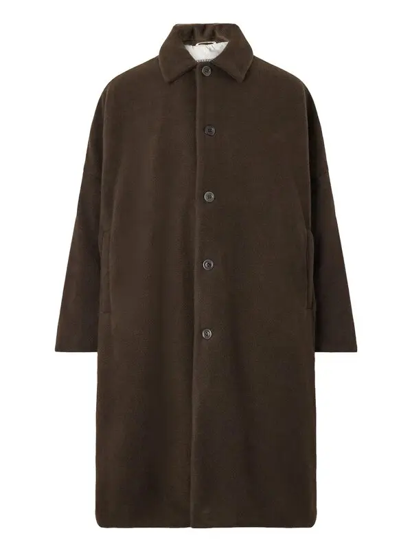 CASEY CASEY Big Blobby Brushed Cashmere Coat - Brown