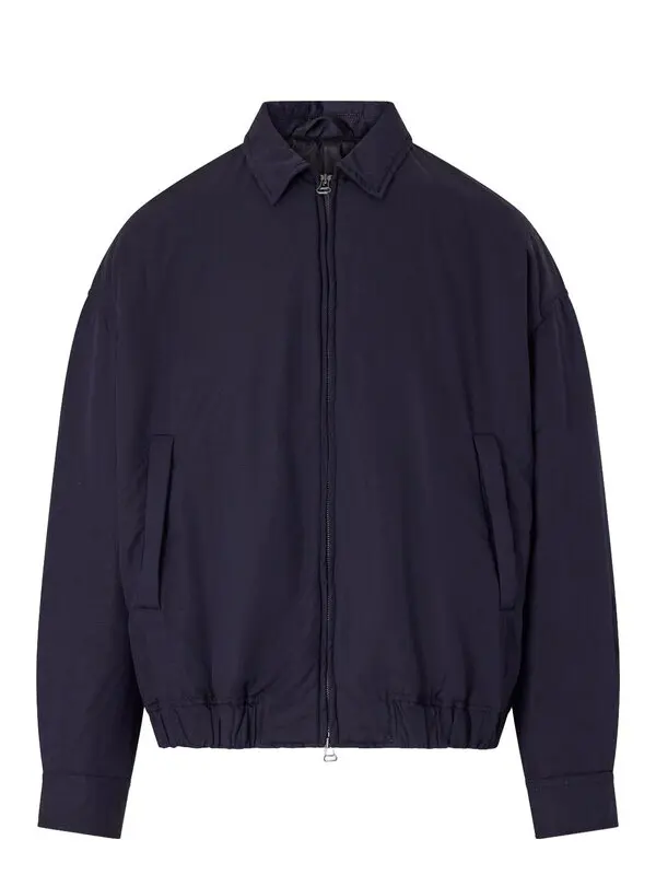 CASEY CASEY Meaux Cotton And Linen-blend Zip-up Jacket - Blue