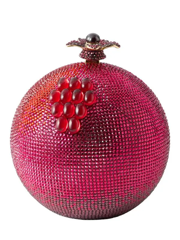 Judith Leiber Crystal-embellished Gold-tone Pomegranate Clutch - Pink
