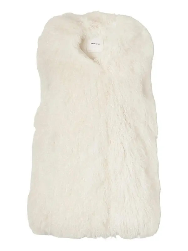 YVES SALOMON Shearling Gilet - Ivory
