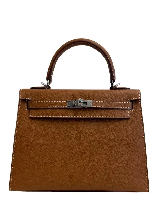 Hermès Kelly Gold Epsom Palladium Hardware - Brown