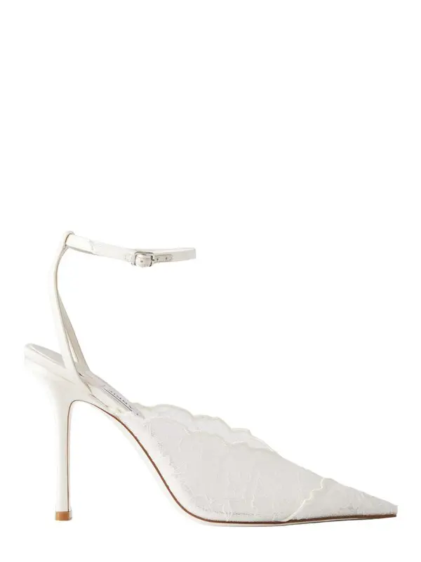 JIMMY CHOO Faiz 100 Lace Pumps - Ivory