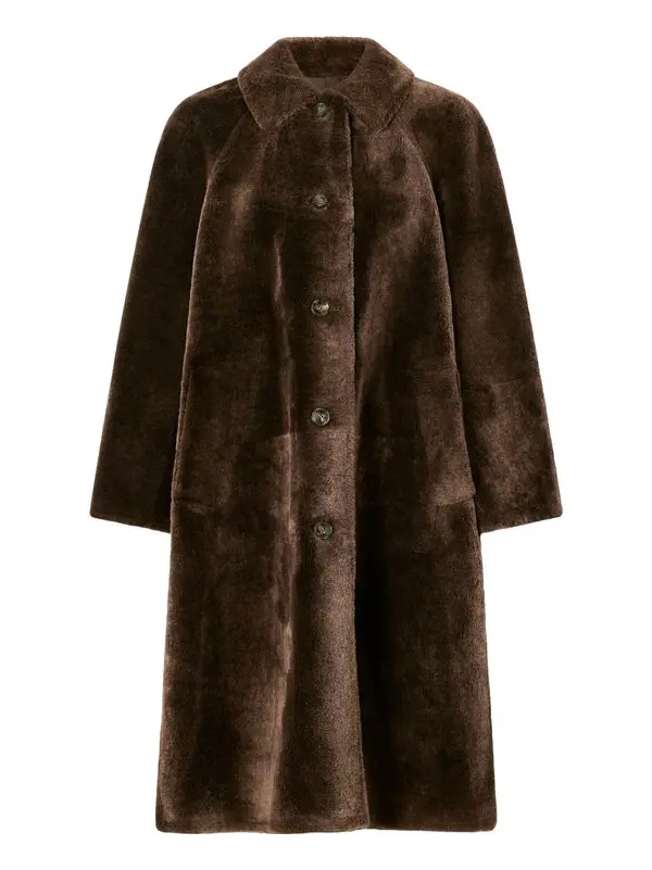 YVES SALOMON Shearling Coat - Brown