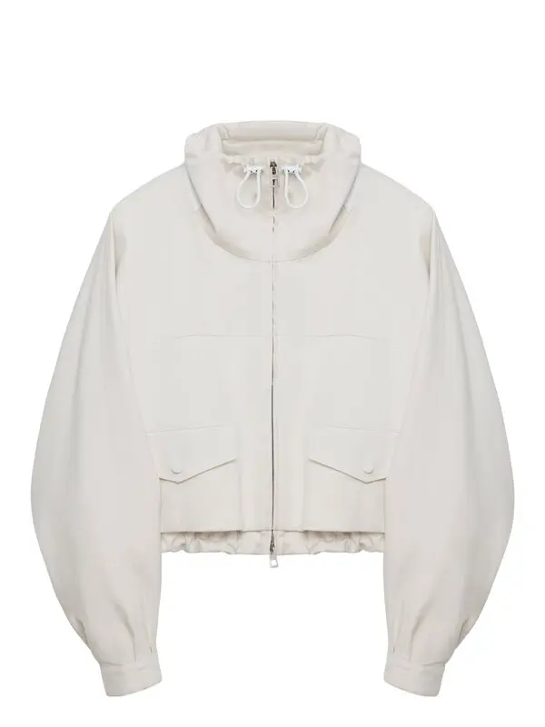 Loewe Cotton-silk Bomber Jacket - White