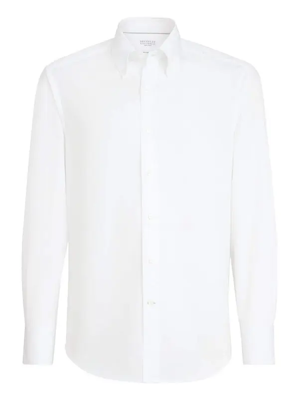 Brunello Cucinelli Cotton Twill Shirt - White