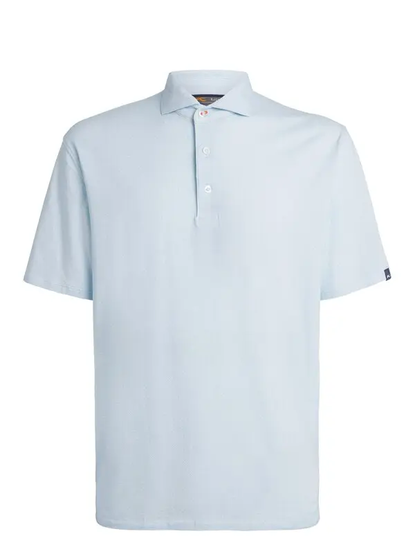 Kjus Pima Cotton Printed Hollow Polo Shirt - Blue