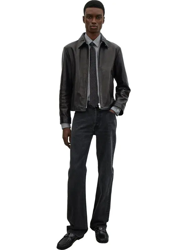 TOTEME Zip Leather Jacket - Black