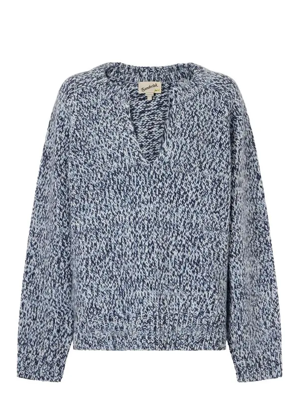 SANDERLAK Alpaca And Wool-blend Sweater - Blue