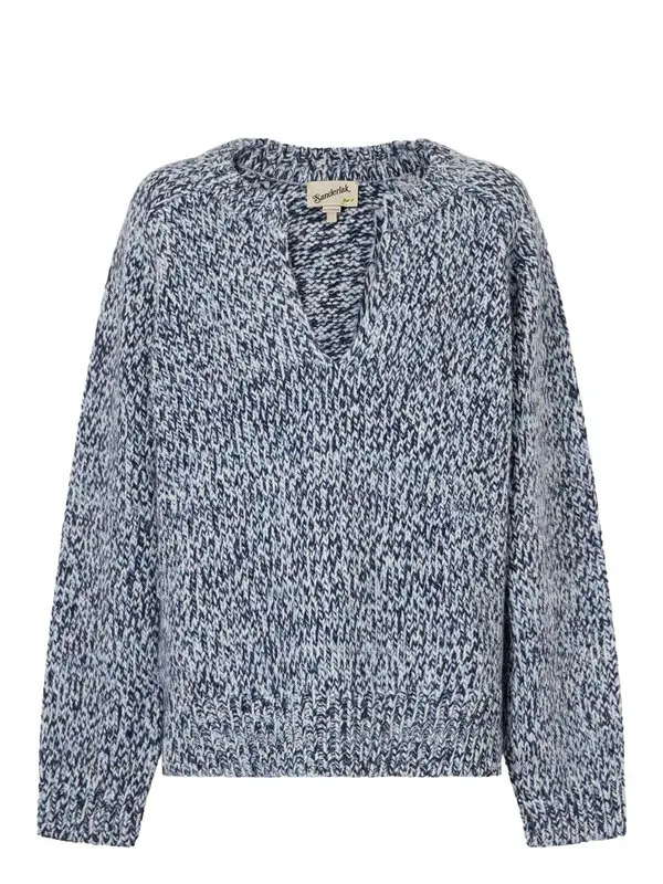 SANDERLAK Alpaca And Wool-blend Sweater - Blue
