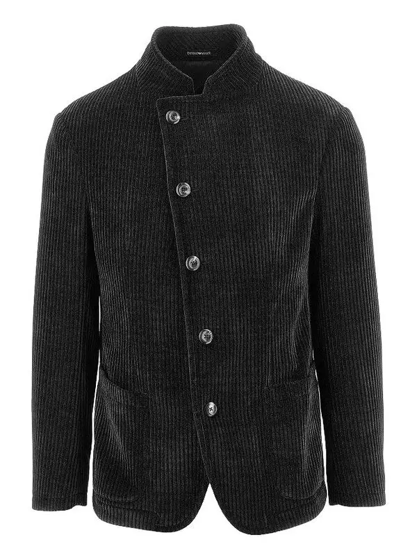 Emporio Armani Ribbed Chenille Jacket - Black