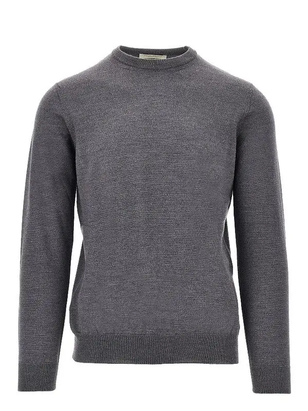 THE PULL Merino Wool Crewneck Sweater - Grey